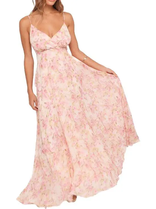 PETAL & PUP Madilyn Floral Maxi Sundress - Blurred Pink Floral