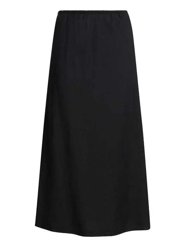 Nordstrom Linen Blend Midi Skirt - Black