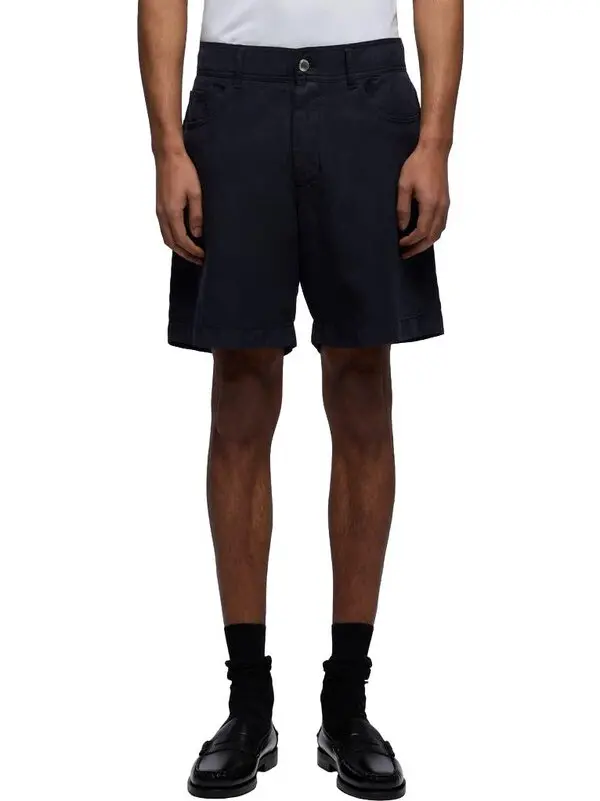 7 For All Mankind Hybrid Twill Jogger Shorts - Navy