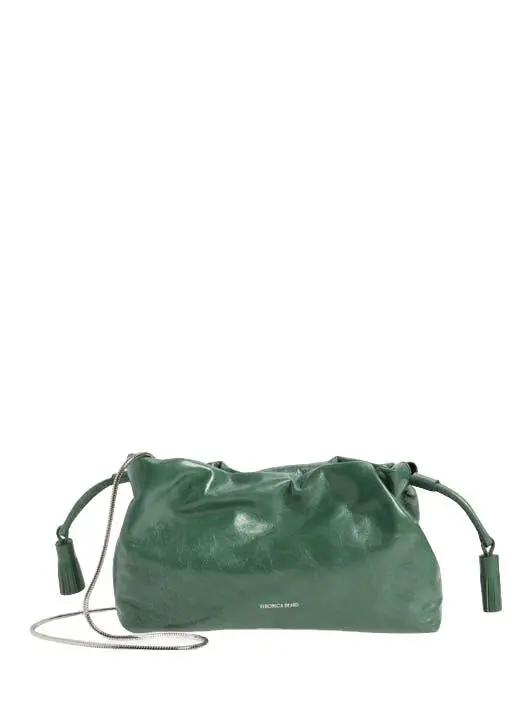 Veronica Beard Crinkle Leather Small Stash Bag - Sage