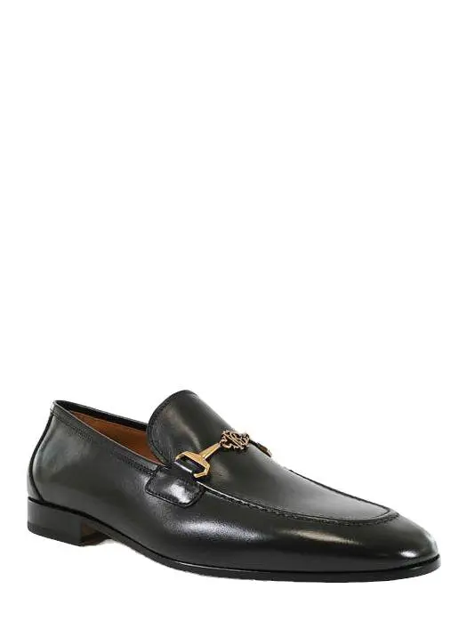 Roberto Cavalli Polished Leather Bit Loafer - Black