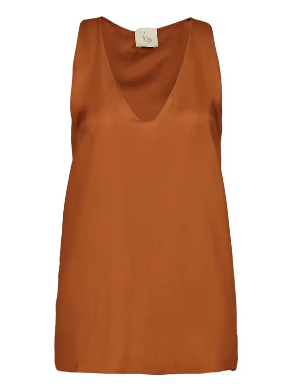 PAULA Nama Serena Cinnamon Stick Silk Tank Top - Orange