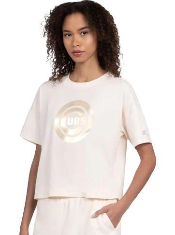 STARTER Chicago Cubs Pastels Boxy Cropped T-shirt - Cream