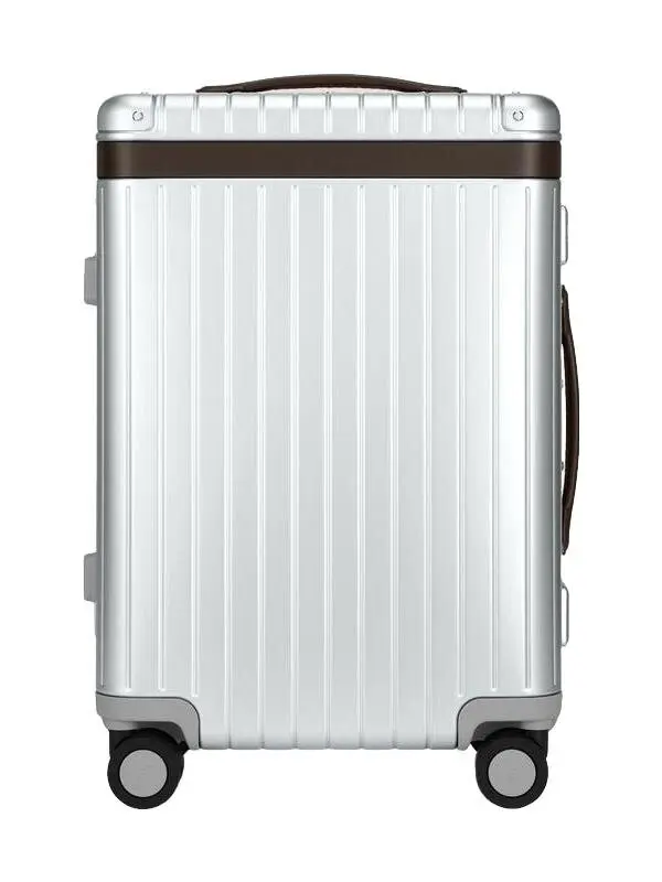 CARL FRIEDRIK Aluminium Carry-on Luggage - Silver/chocolate