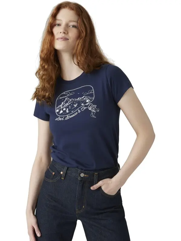 LEVI'S Logo Graphic Crewneck T-shirt - Archival Roped