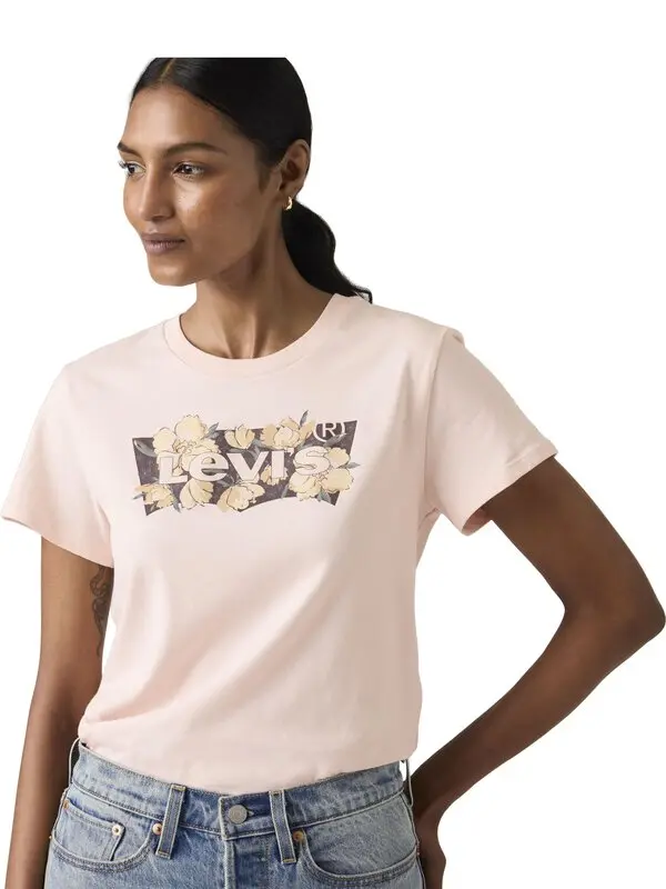 LEVI'S Floral Logo Crewneck T-shirt - Crystal