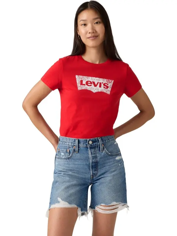 LEVI'S Perfect T-shirt With Graphic Design - Black & White