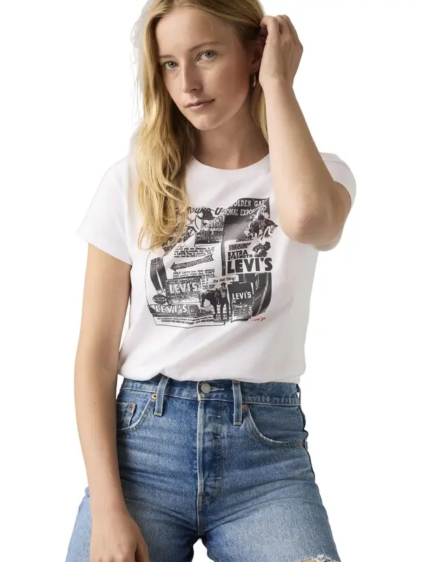LEVI'S Logo Graphic T-shirt - Cowboy Grid
