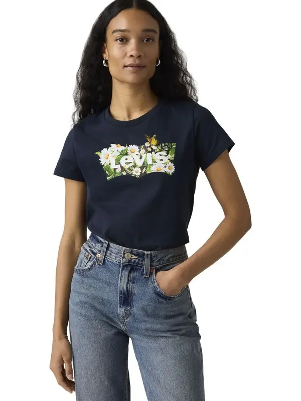 LEVI'S Graphic Logo Crewneck T-shirt - Navy Blazer