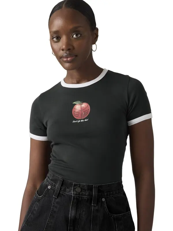 LEVI'S Graphic Logo Ringer Slim Fit T-shirt - Archival Apple
