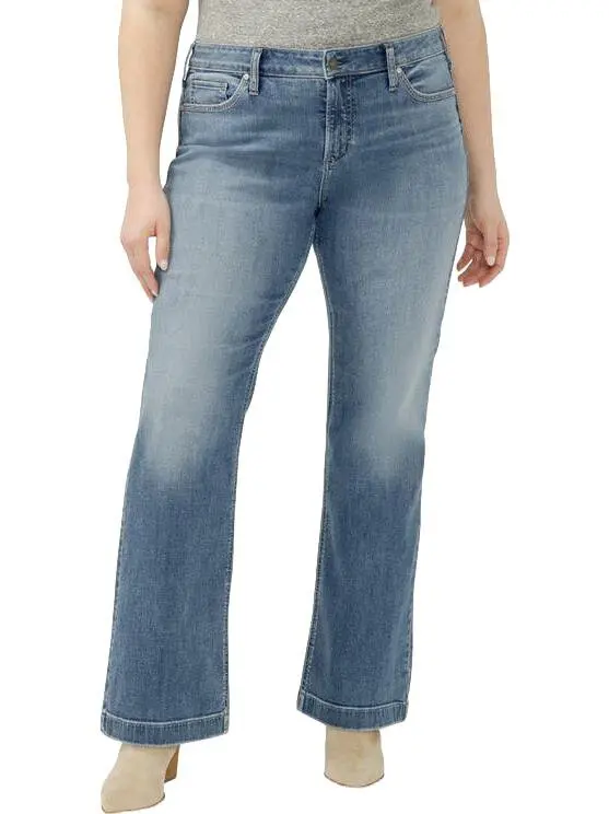 SILVER JEANS CO. Elyse Curvy Mid-rise Bootcut Jeans - Saturday Morning