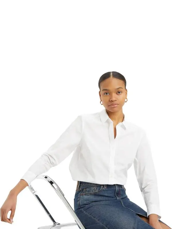 LEVI'S Classic Shirt With Embroidered Logo - Bright White