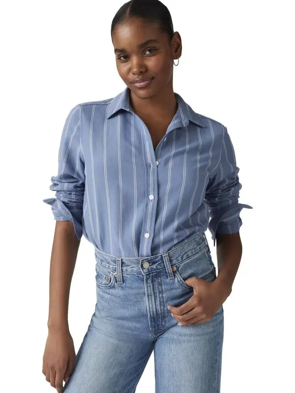 LEVI'S Classic Striped Shirt With Embroidered Logo - Stripe