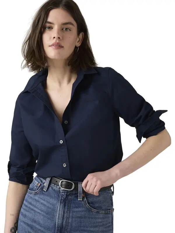 LEVI'S Classic Shirt With Embroidered Logo - Poplin
