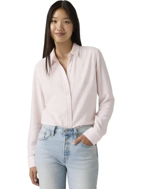 LEVI'S Classic Striped Shirt With Embroidered Logo - Stripe Crystal