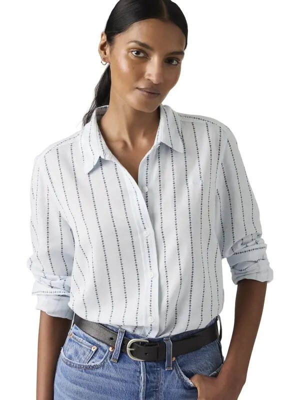 LEVI'S Classic Striped Shirt With Embroidered Logo - Stripe Counter