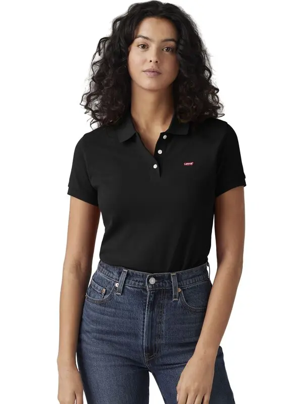 LEVI'S Slim Fit Polo Shirt With Classic Collar - Caviar