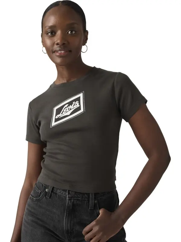 LEVI'S Graphic Logo Fitted T-shirt - Vintage Levis Logo