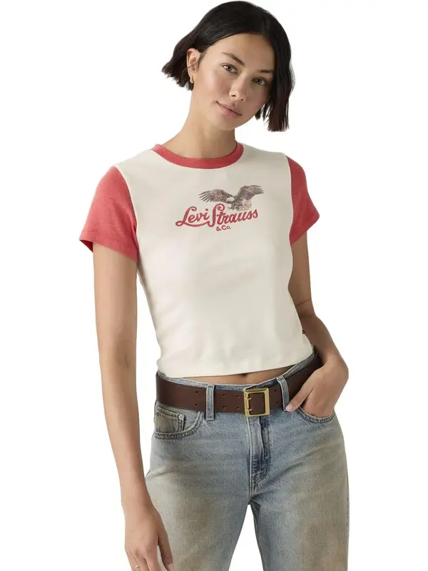 LEVI'S Graphic Logo Essential Sporty Tee - Classic Eagle Egret