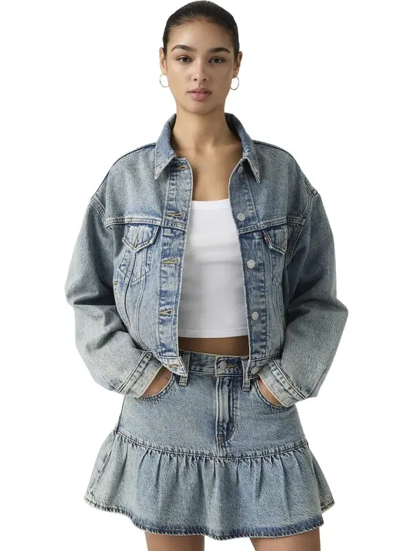 LEVI'S 90s Cropped Trucker Denim Jacket - Trip Truck