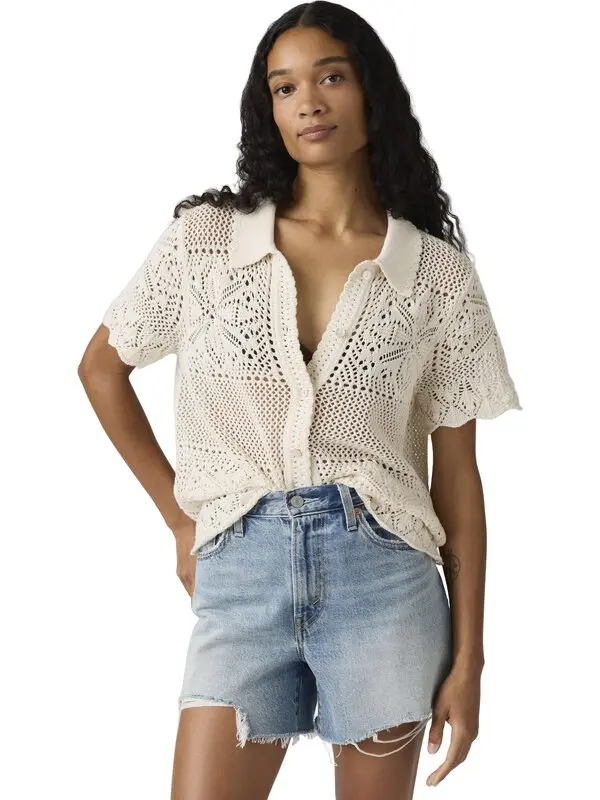 LEVI'S Susanna Floral Crochet Shirt - Pristine