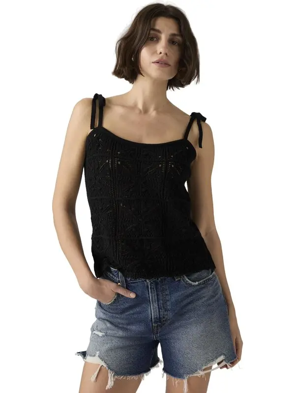 LEVI'S Abbey Tie-shoulder Sweater Tank Top - Anthracite Night