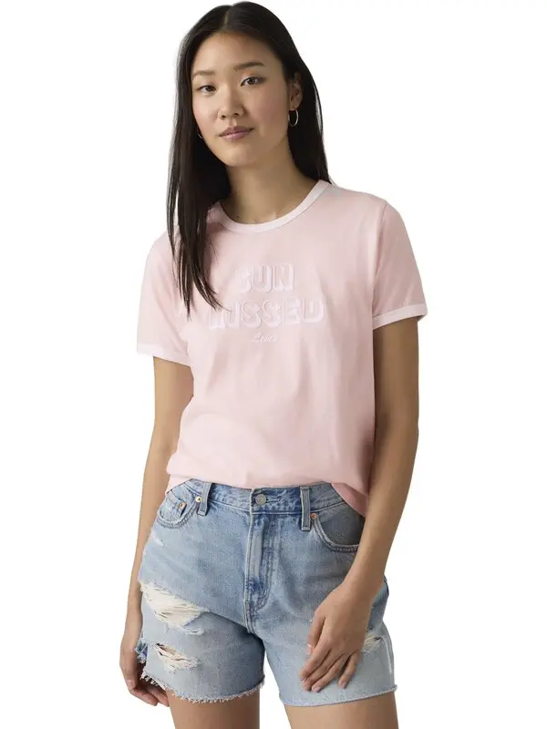 LEVI'S Graphic Favorite Ringer Tee - Sun Kissed Crystal