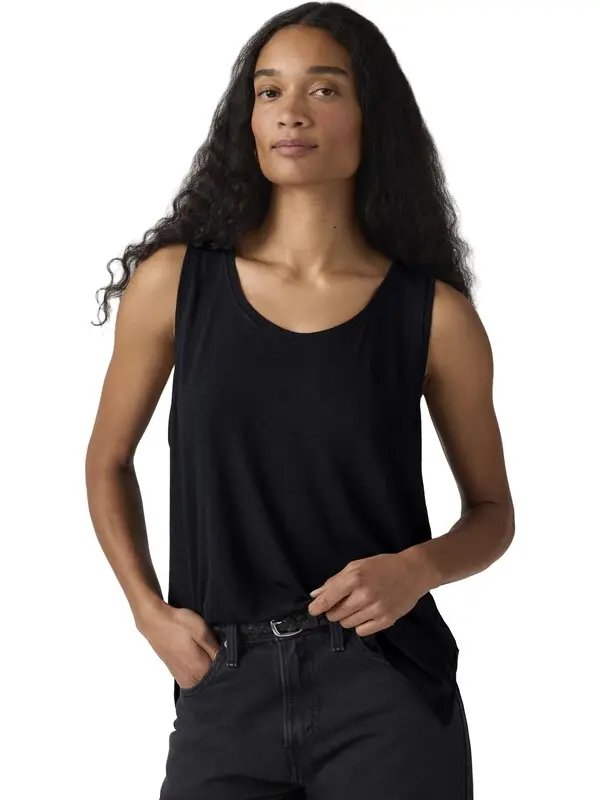 LEVI'S Lori Linen Scoop Neck Tank Top - Anthracite Night