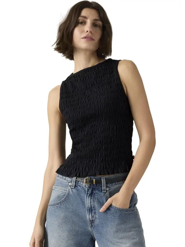 LEVI'S Bella Smocked Tank Top - Anthracite Night