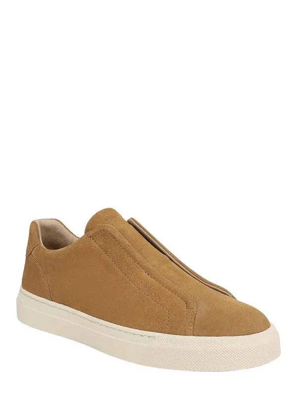 Vince Luca Laceless Slip-on Sneaker - Honey Brown Leather