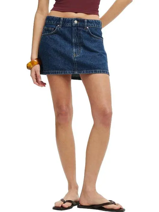 COTTON ON Low Rise Denim Mini Skirt - Celeste Blue