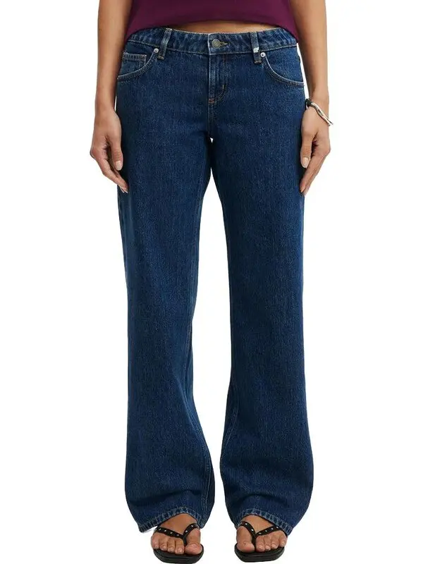 COTTON ON Low Rise Straight Leg Jeans - Gemini Blue Pocket