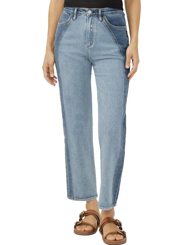 SILVER JEANS CO. High Waist Straight Leg Jeans - Glimmer