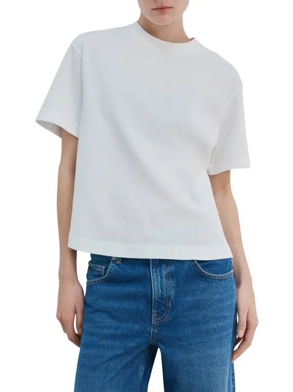 Mango Oversized Cotton T-shirt - White