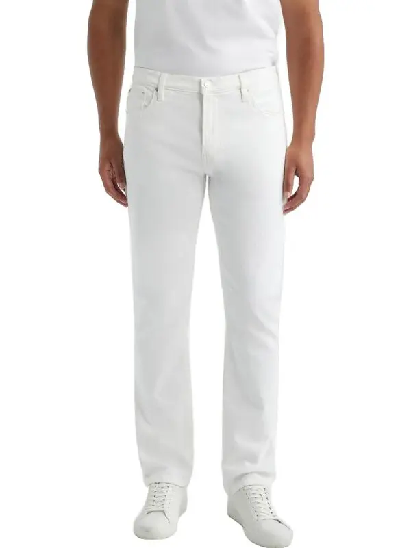 FRAME Modern Straight Leg Jeans In Bright White - White Grind