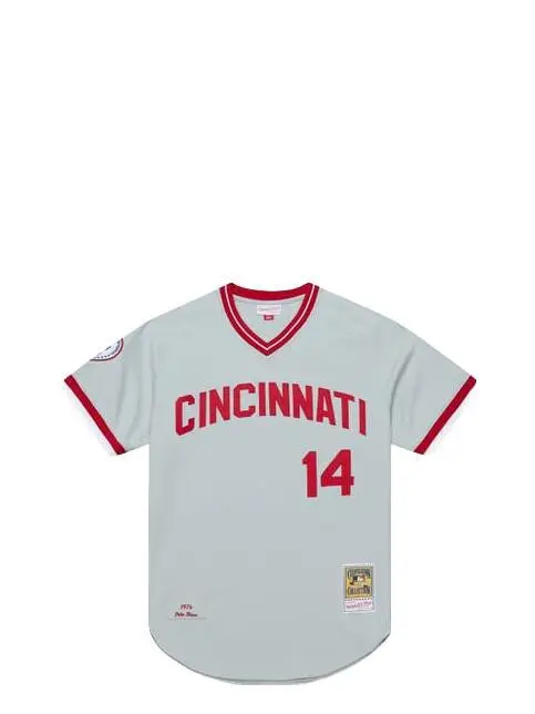 Mitchell & Ness Pete Rose Cincinnati Reds 1976 Authentic Jersey - Gray