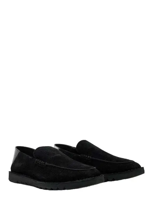 ALLSAINTS Suede Loafers With Polished Heel - Black