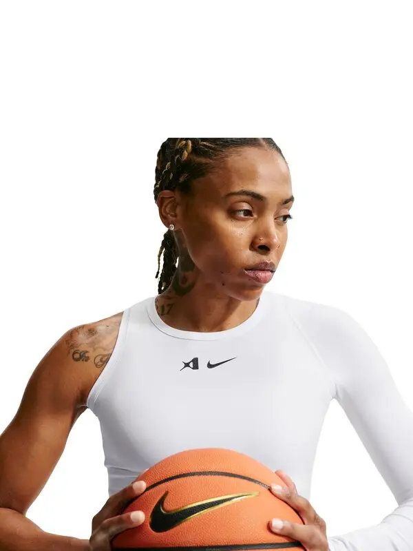 Nike A'ja Wilson Asymmetric Reversible Dri-fit Basketball Top - White