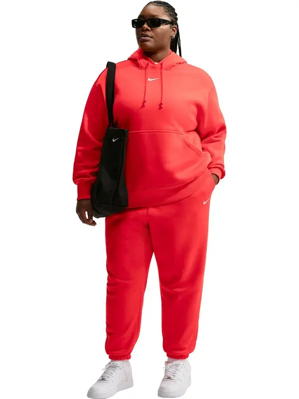 Nike Phoenix Fleece High-waisted Oversized Sweatpants - Red