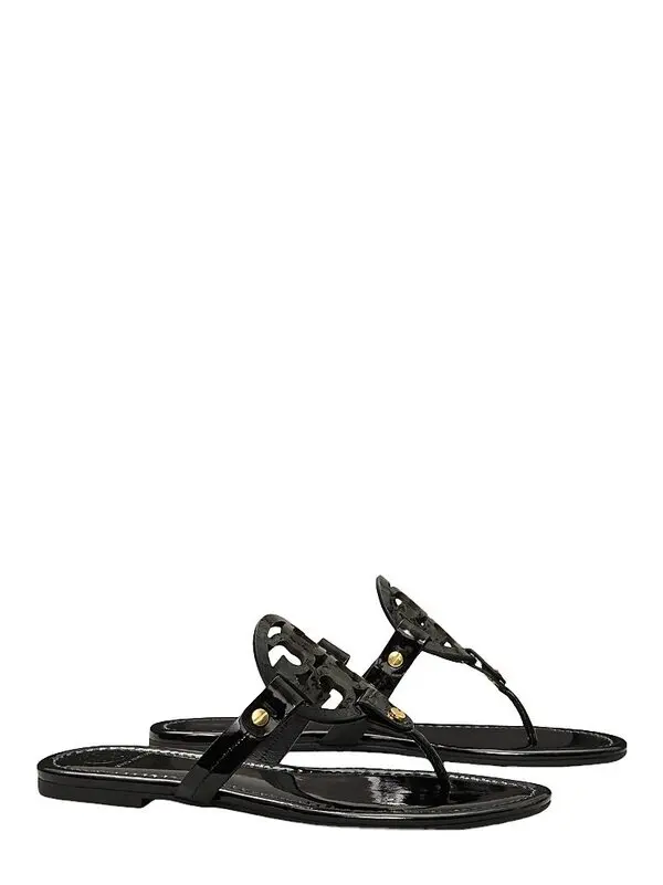 Tory Burch Miller Sandals - Black Patent Leather