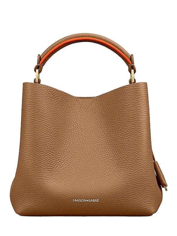 MAISON DE SABRE Leather Bucket Bag - Manhattan Sandstone