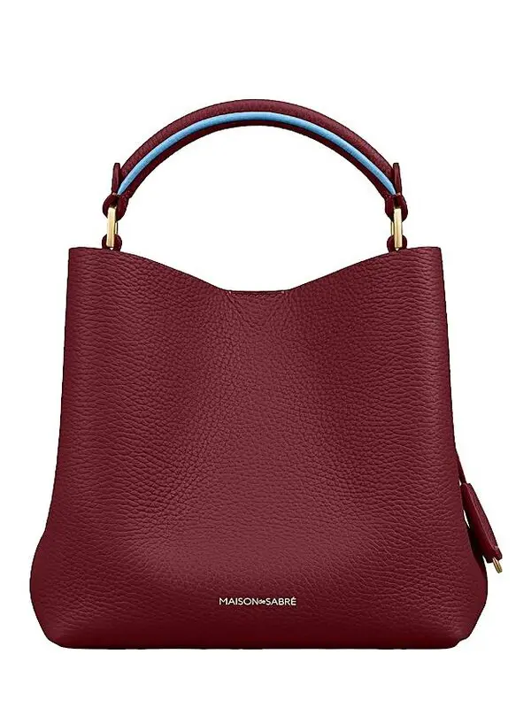 MAISON DE SABRE Leather Bucket Bag - Plum Sky