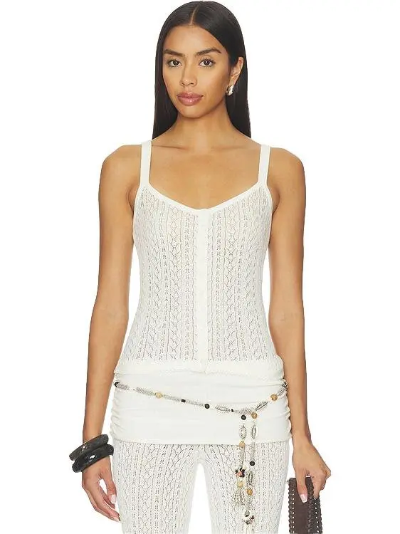 Tularosa Erin Pointelle Knit Tank - Ivory