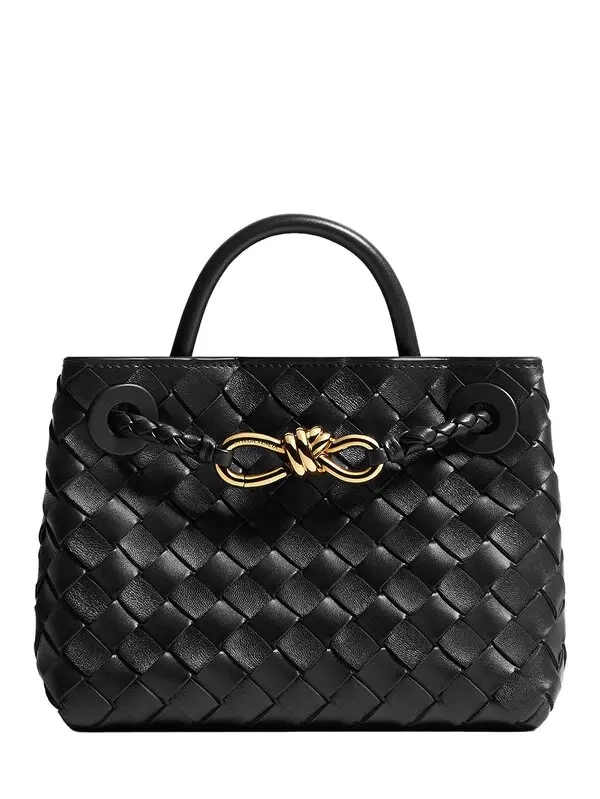 Bottega Veneta Mini Andiamo Top Handle Bag - Black