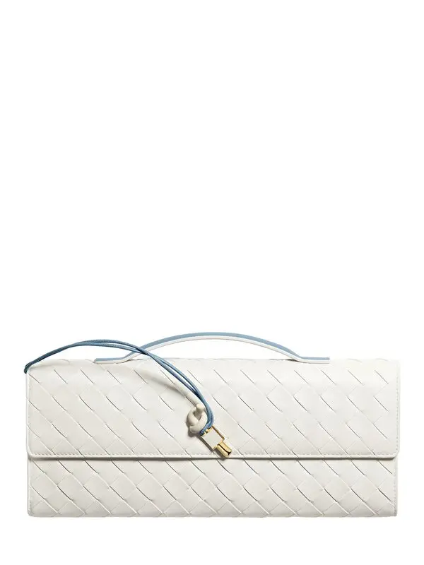 Bottega Veneta Andiamo Clutch - Mineral/alabaster