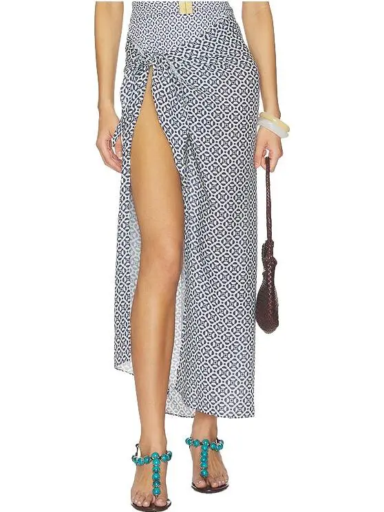 LA PORTE Flyn Pareo - Yacht Geo Print