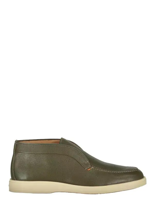 Santoni Leather Ankle Boots - Grey