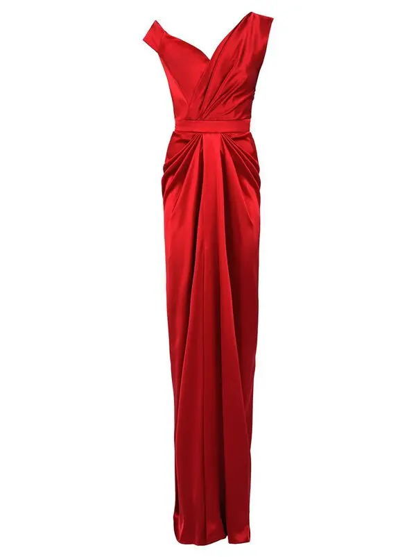 ALINA CERNATESCU One-shoulder Maxi Dress - Red