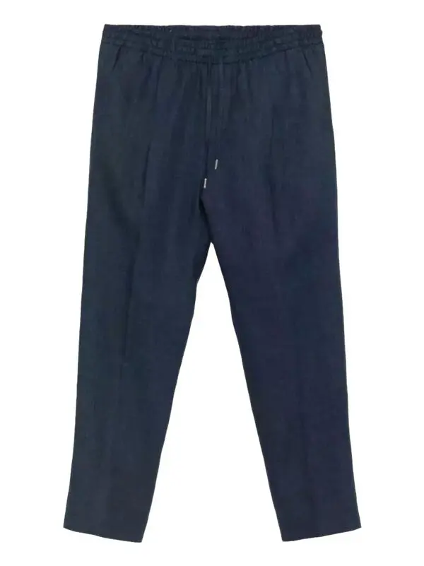 BRIGLIA 1949 Navy Drawstring Waist Trousers - Blue
