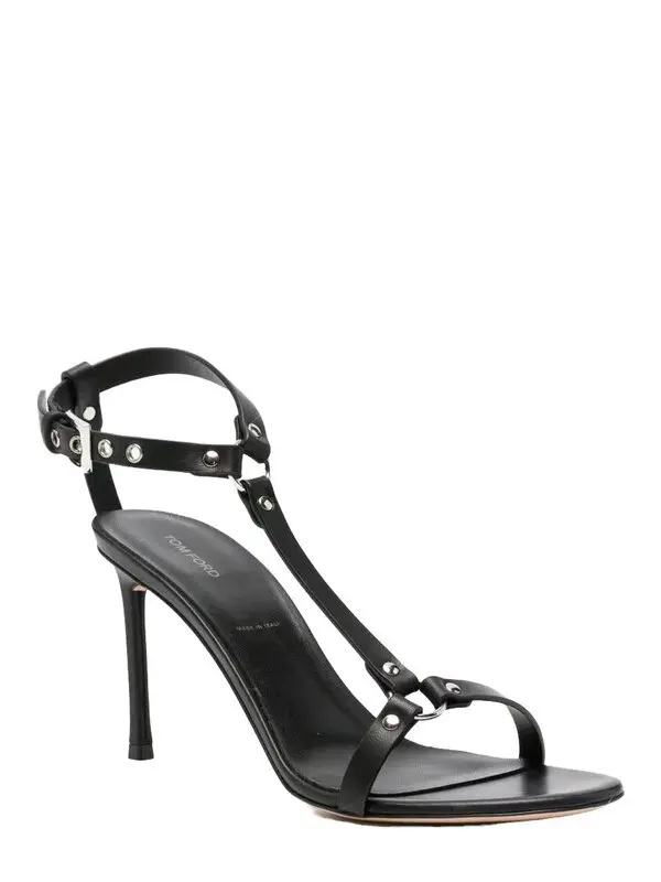 TOM FORD Eyelet Embellishment Sandals - Black